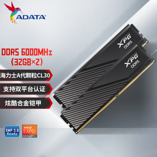 ADATA 威刚 XPG系列 威龙D300 DDR5 6000MHz 台式机内存 马甲条 黑色 64GB 32GBx2 C30【报价 价格 评测 怎么样】 -什么值得买