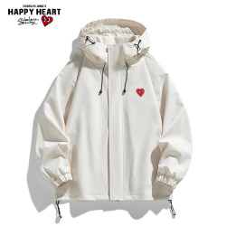 【省70元】查尔斯桃心男士夹克_CHARLES JANG'S HAPPY HEART 查尔斯桃心 连帽冲锋衣男女春秋季防风防水户外登山外套多少 ...