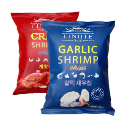 FINUTE膨化食品_FINUTE 进口韩国趣莱福网红追剧膨化零食蒜蟹味鲜虾片82g多少钱-什么值得买
