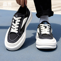 【省174.2元】森馬男士休闲鞋_SENMA 森馬 小白鞋男款运动鞋2024夏新款 白黑色多少钱-什么值得买