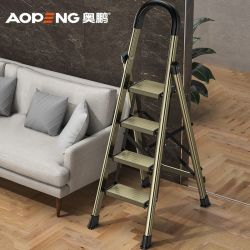 奥鹏五金工具_AOPENG 奥鹏 92333AW 4步梯 香槟色多少钱-什么值得买