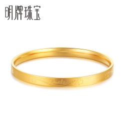 【省1850元】明牌珠宝黄金首饰_minGR 明牌珠宝 黄金手镯 足金匠心简约LUCKY呆口手镯时尚手镯 AFI0057多少钱-什么值得买
