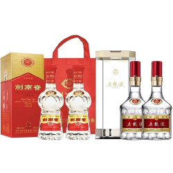 【省191.05元】五粮液白酒_WULIANGYE 五粮液 52%vol 浓香型白酒 500ml*2瓶+剑南春 500ml*2瓶多少钱-什么值得买