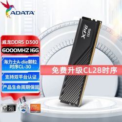 威刚内存_ADATA 威刚 XPG威龙D300 16G DDR5 6000 c28 台式机电脑马甲内存条多少钱-什么值得买