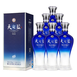 【省1033.95元】整箱白酒_洋河 天之蓝52度整箱520ml*6瓶绵柔白酒多少钱-什么值得买
