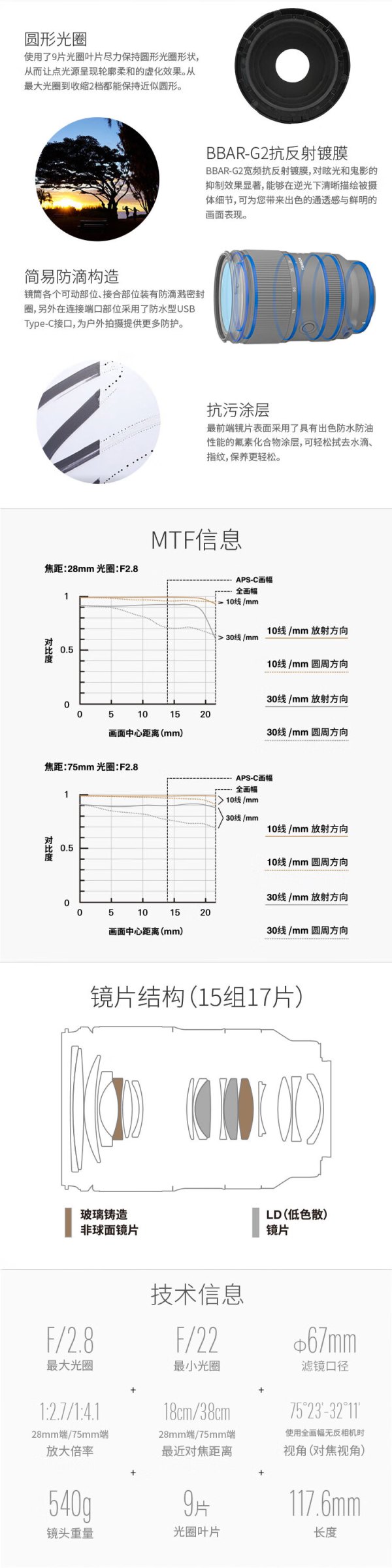 【省1347.32元】腾龙镜头_腾龙 A063 28-75mm F/2.8 Di III VXD G2 二代 标准变焦 大光圈 微单镜头（索尼 ...