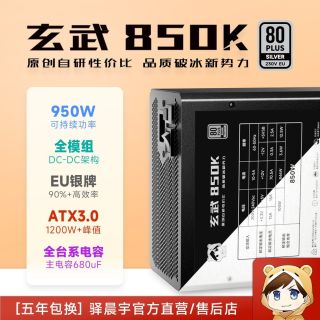 YESTARRY 驿晨宇 玄武850k 银牌（88%）全模组ATX电源 850W 黑色 带AC线【报价 价格 评测 怎么样】 -什么值得买