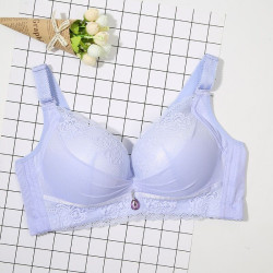 平胸内衣_朵琳蔻 加厚胸罩有钢圈加厚平胸小胸收副乳调整内衣超厚模杯加厚聚拢文胸 紫色 32/70A多少钱-什么值得买