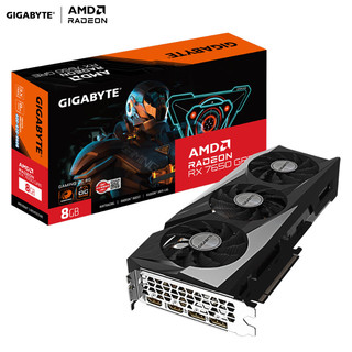 GIGABYTE技嘉7650GRE显卡 魔鹰 Radeon RX 7650 GRE GAMING OC 8G 电竞游戏设计智能学习电脑支持4K ...