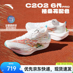 【省80元】安踏跑鞋_安踏 C202 6代丨贝克勒同款专业碳板马拉松竞速跑鞋氮科技男女运动鞋 格桑花配色多少钱-什么值得买